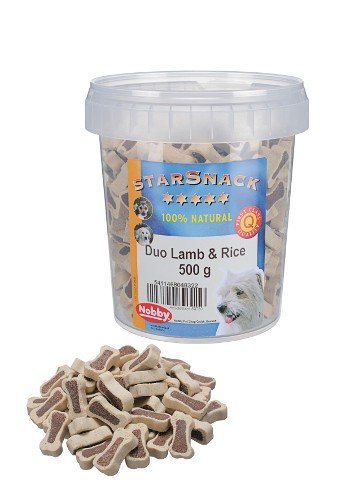 Starsnack Duo Lam Og Ris 500 g. - Snacks - Otterup Hobbyfoder ApS